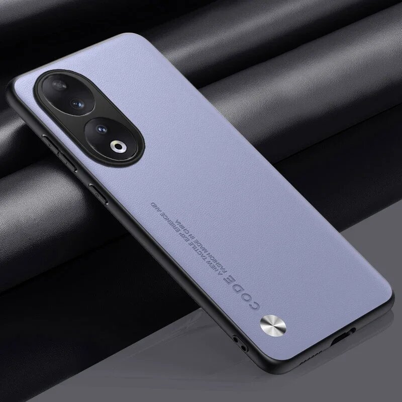 Чехол для Honor 90 Light Purple, серый, из искусственной кожи