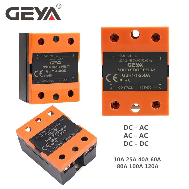 GEYA GSR1-1 твердотельное реле 10-120A GSR1-1-40DD
