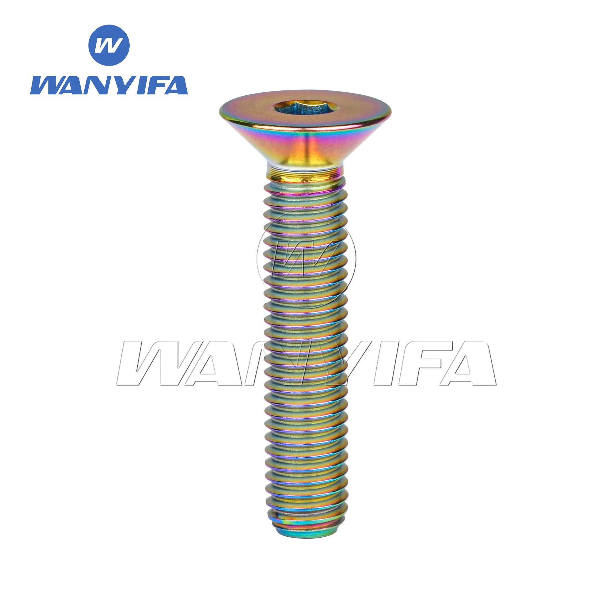 Титановые болты Wanyifa M8x15, цвет Rainbow, длина 40mm