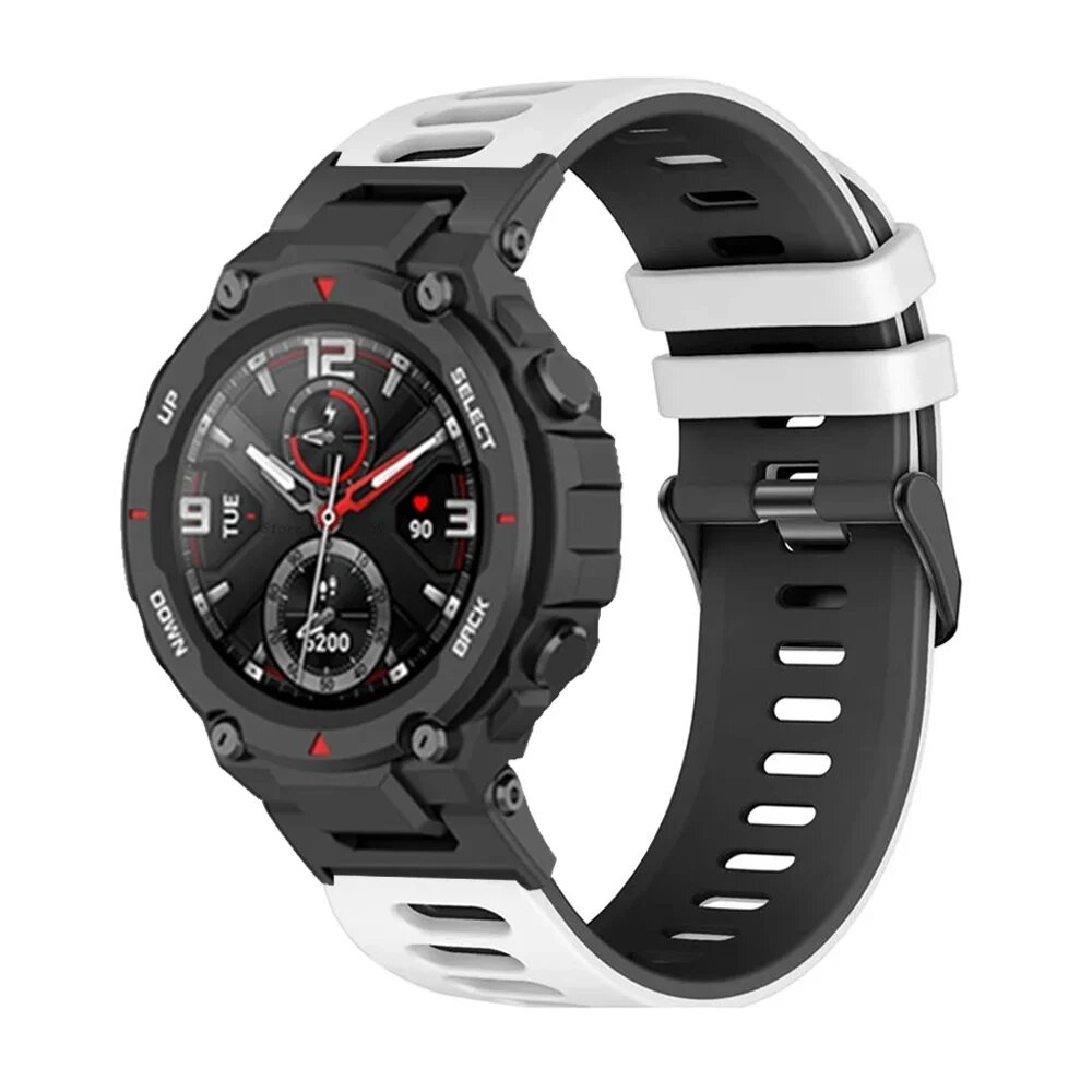 Amazfit T-Rex - часы с белым и черным ремешком