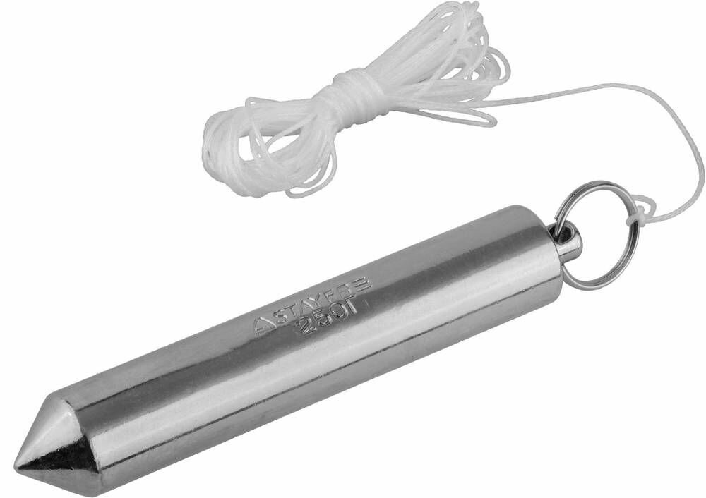 Строительный отвес STAYER, 1 м, 250 г, со шнуром, 6 упаковок 0635-25_z01