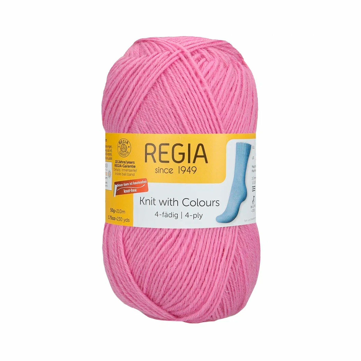 4-fadig Uni /4-фэдиг Уни/ пряжа Regia, 4 нитки, MEZ, 9801276 (01059, blush (румянец), розовый)