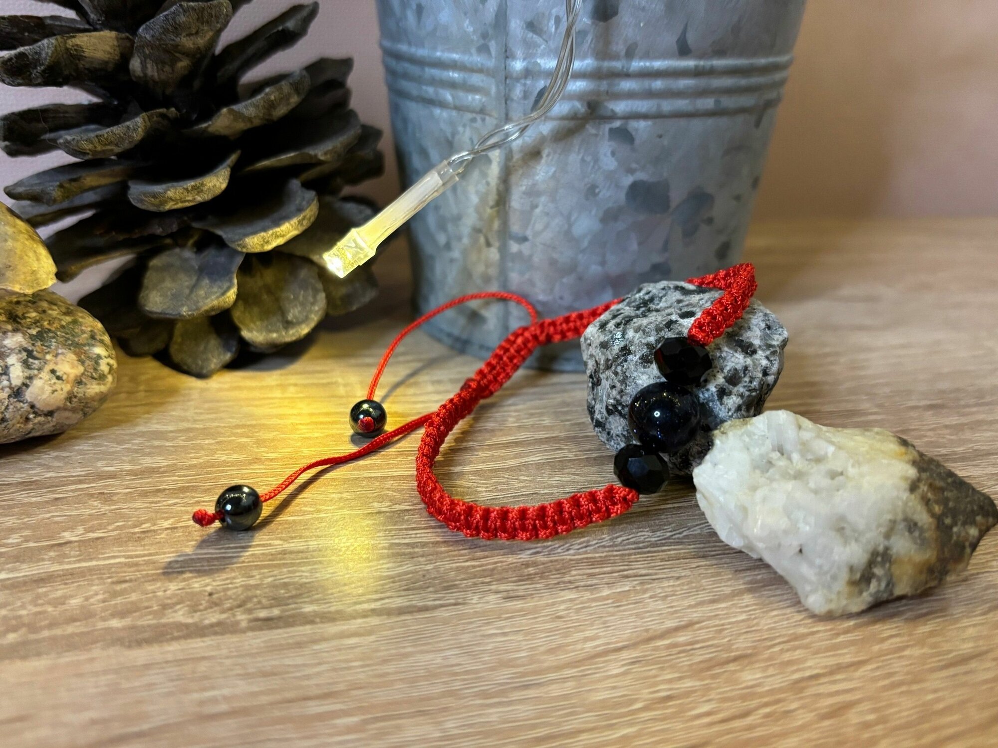 Плетеный браслет, авантюрин