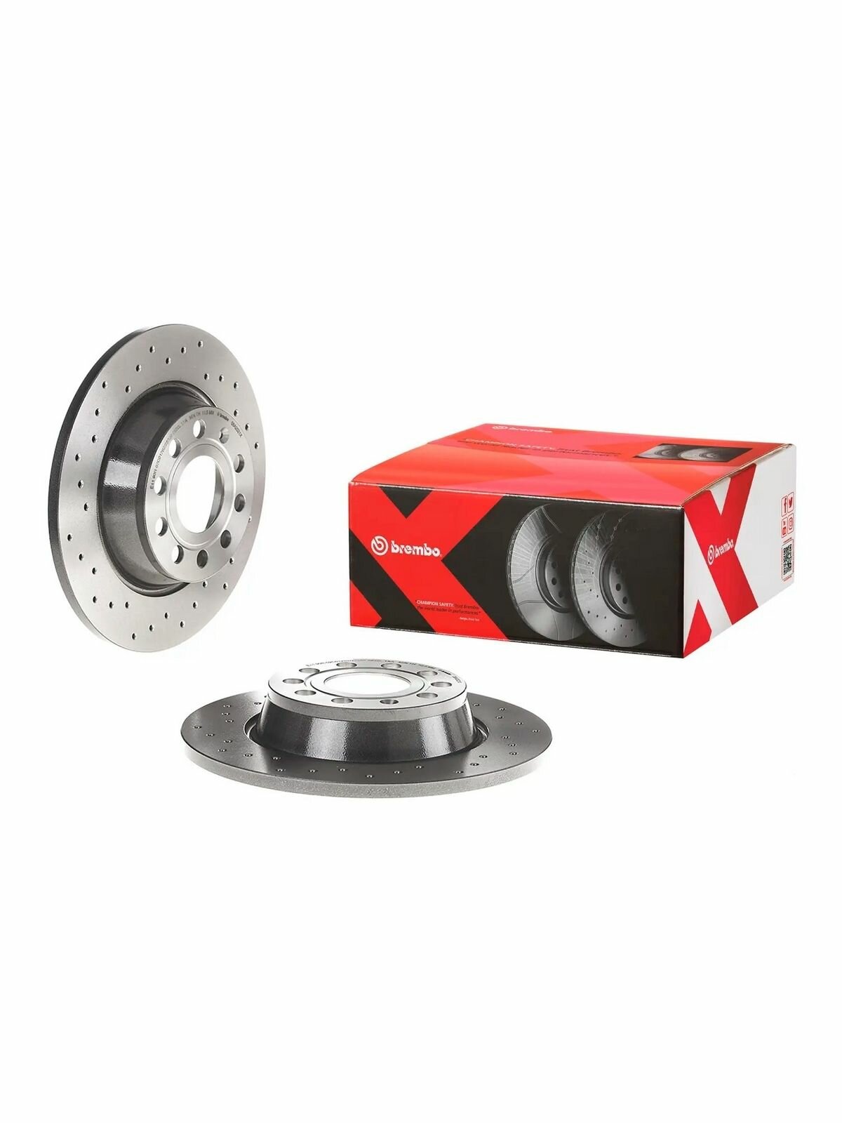 Диск тормозной задний Xtra BREMBO 08A2021X для Audi A3, Skoda Superb, Volkswagen Golf