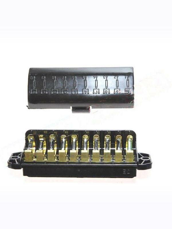 Блок предохранителей ВАЗ 2106, 2103, 2121, Нива, основной, стар/об, 3722200А, ПР112, 2101-3722000