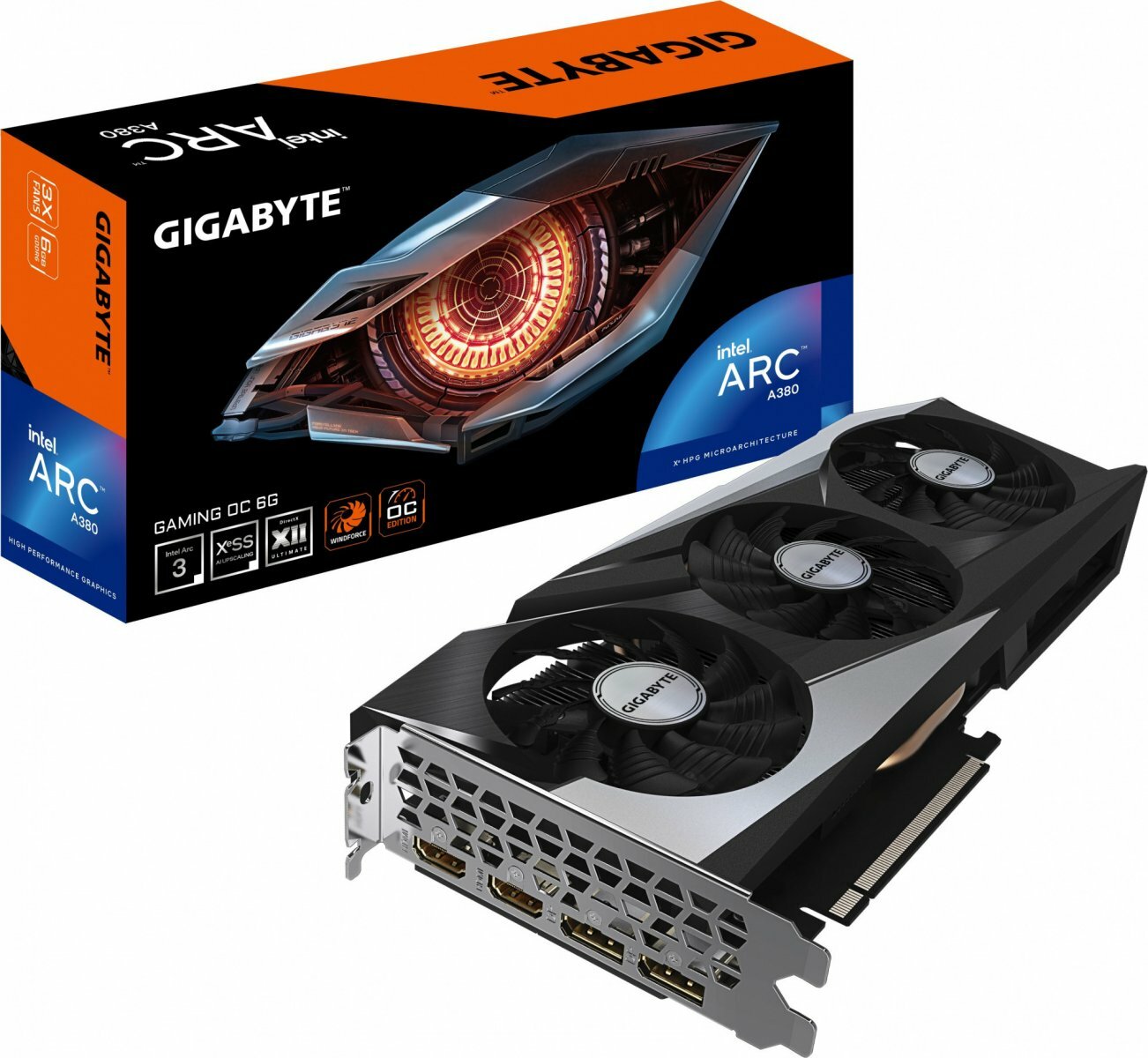 Видеокарта Gigabyte Arc A380 GAMING OC 6GB (GV-IA380GAMING OC-6GD)