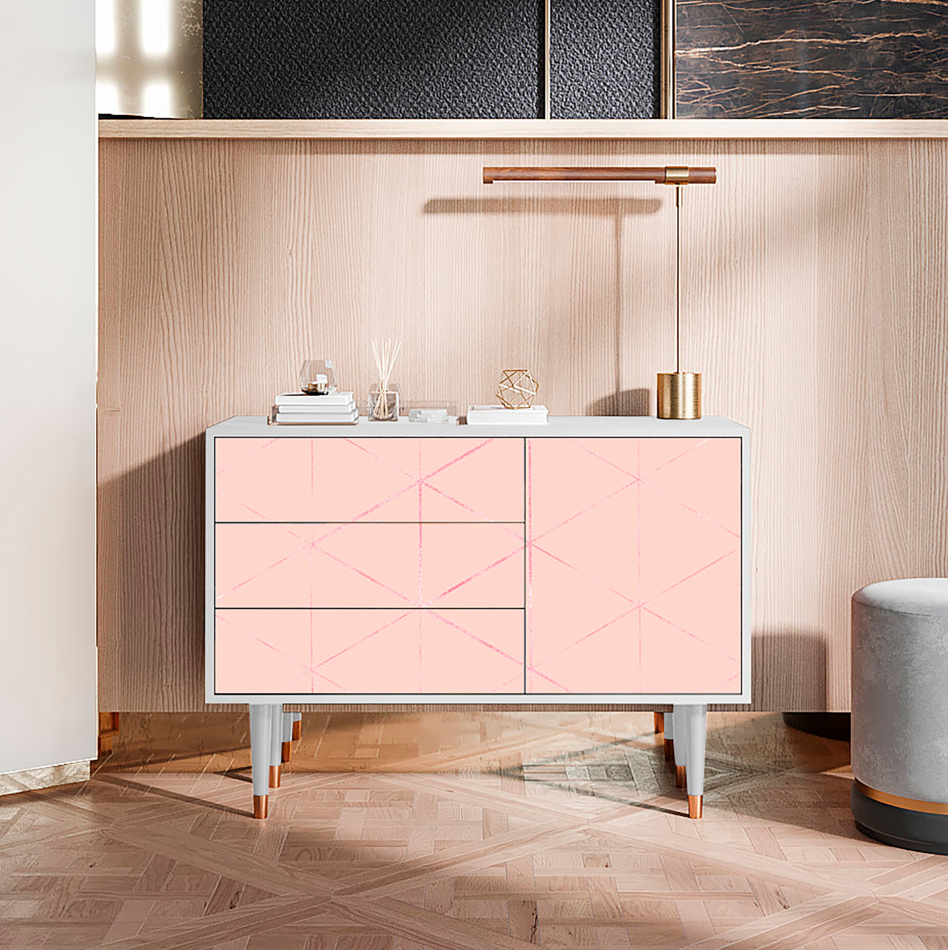 Комод - STORYZ - S3 Rose Quartz, Размер - 115 x 84 x 41 см, Цвет корпуса - , Белый