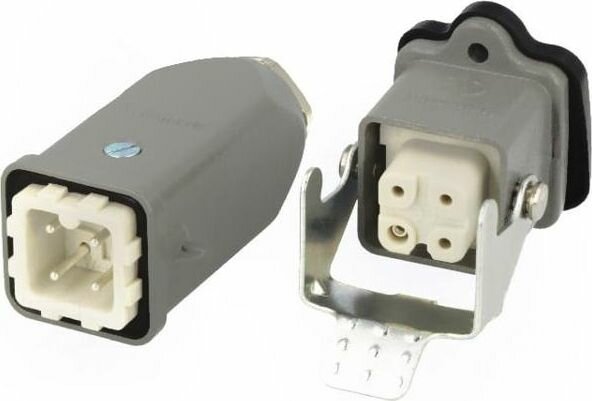 Разъем MOLEX 0936030016 HDC "папа" + "мама" S-A PIN 4 3+PE размер 3А прямой 1 шт