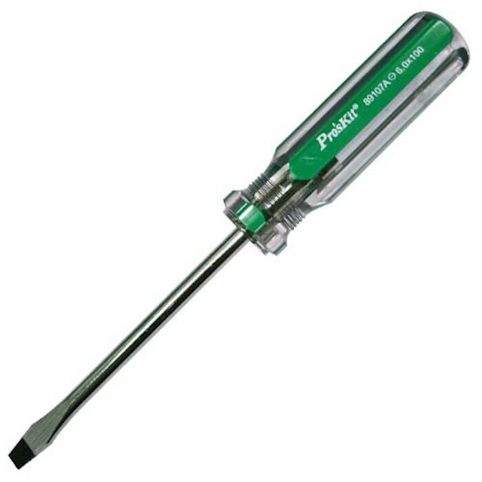 Прецизионная шлицевая отвертка Pro'sKit 89107A (6x100мм)