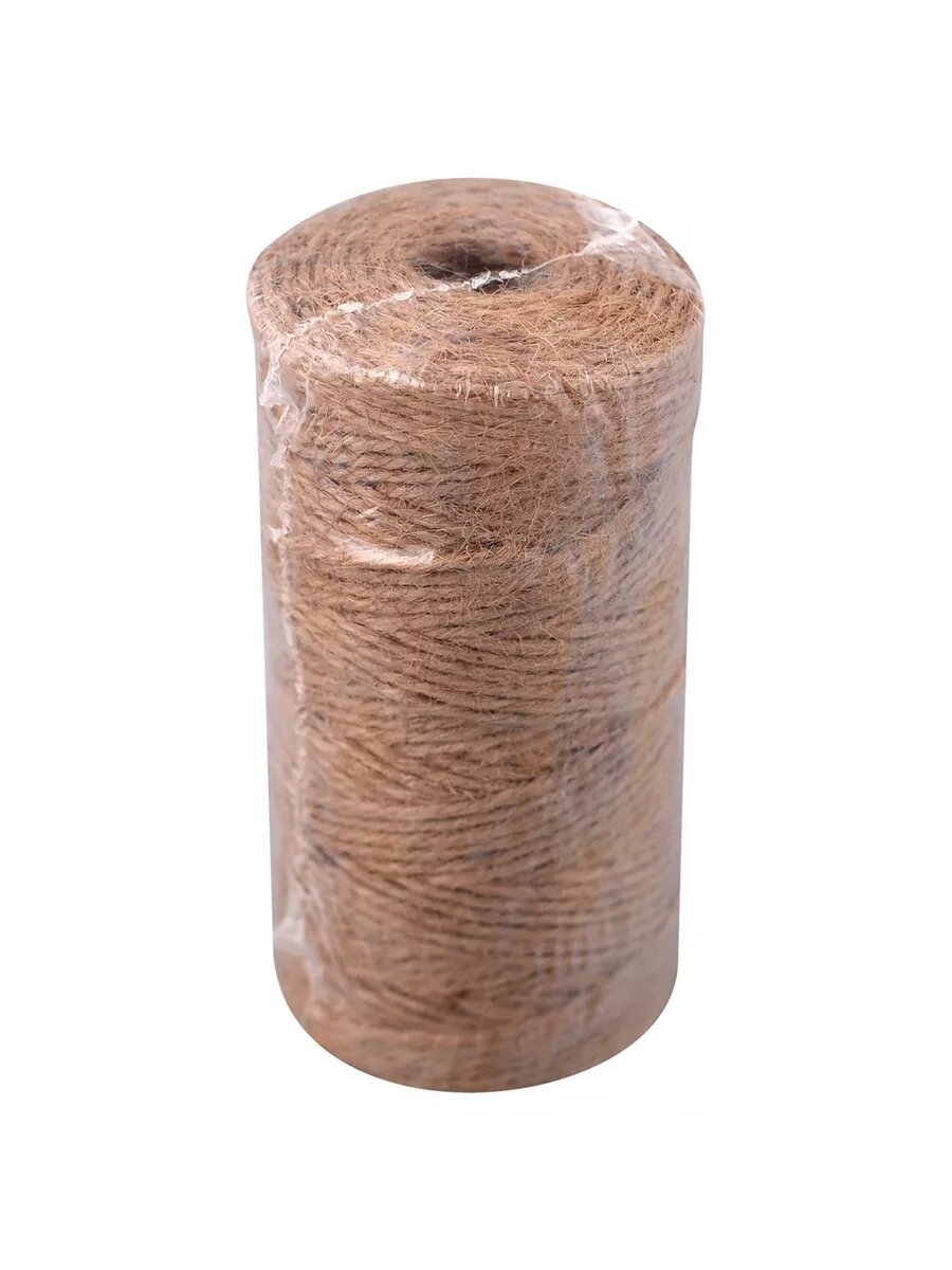 Шпагат джутовый, 100 метров, толщина 2 мм, универсальный помощник для дома и сада