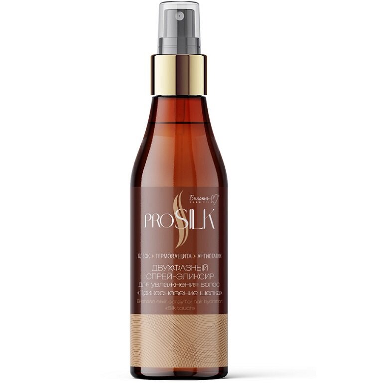 Спрей для волос Белита, Эликсир, Двухфазный для увлажнения волос, Прикосновение шелка, 250 мл