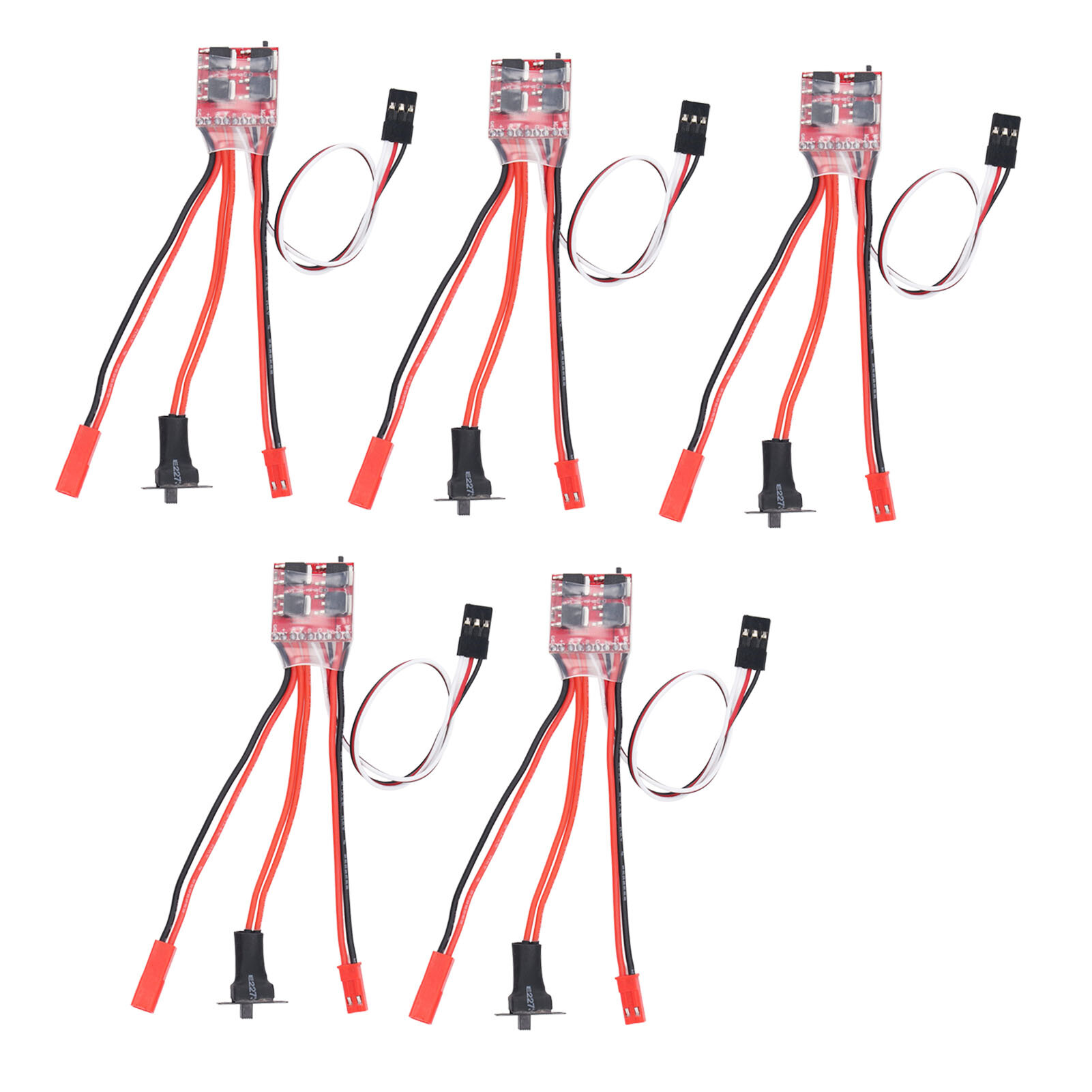 30A Brushed ESC Dual Way JST Interface, микро бесщеточный контроллер скорости двигателя с функцией торможения, 5 шт. 30A электронный контроллер скорости для радиоуправляемых машин