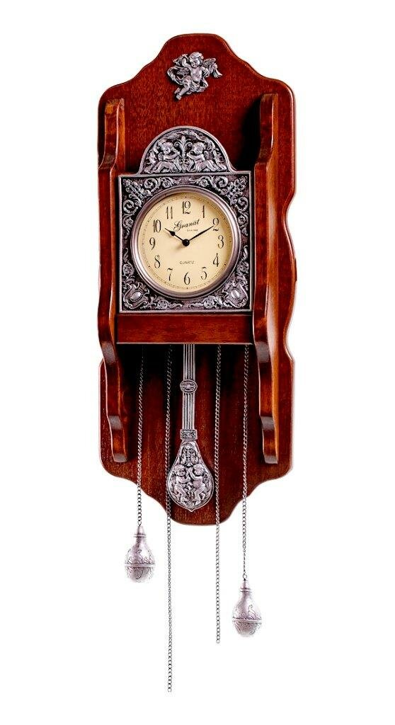 Часы настенные большие деревянные с маятником Granat GB 16301 25х60 см