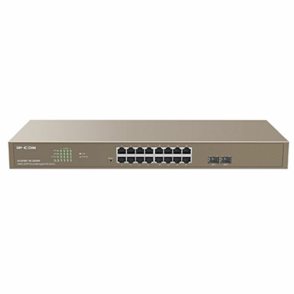 IPCOM Сетевое оборудование IP - COM G3318P - 16 - 250W Управляемый PoE коммутатор с 16 Гигабитными портами PoE и 2 SFP порта