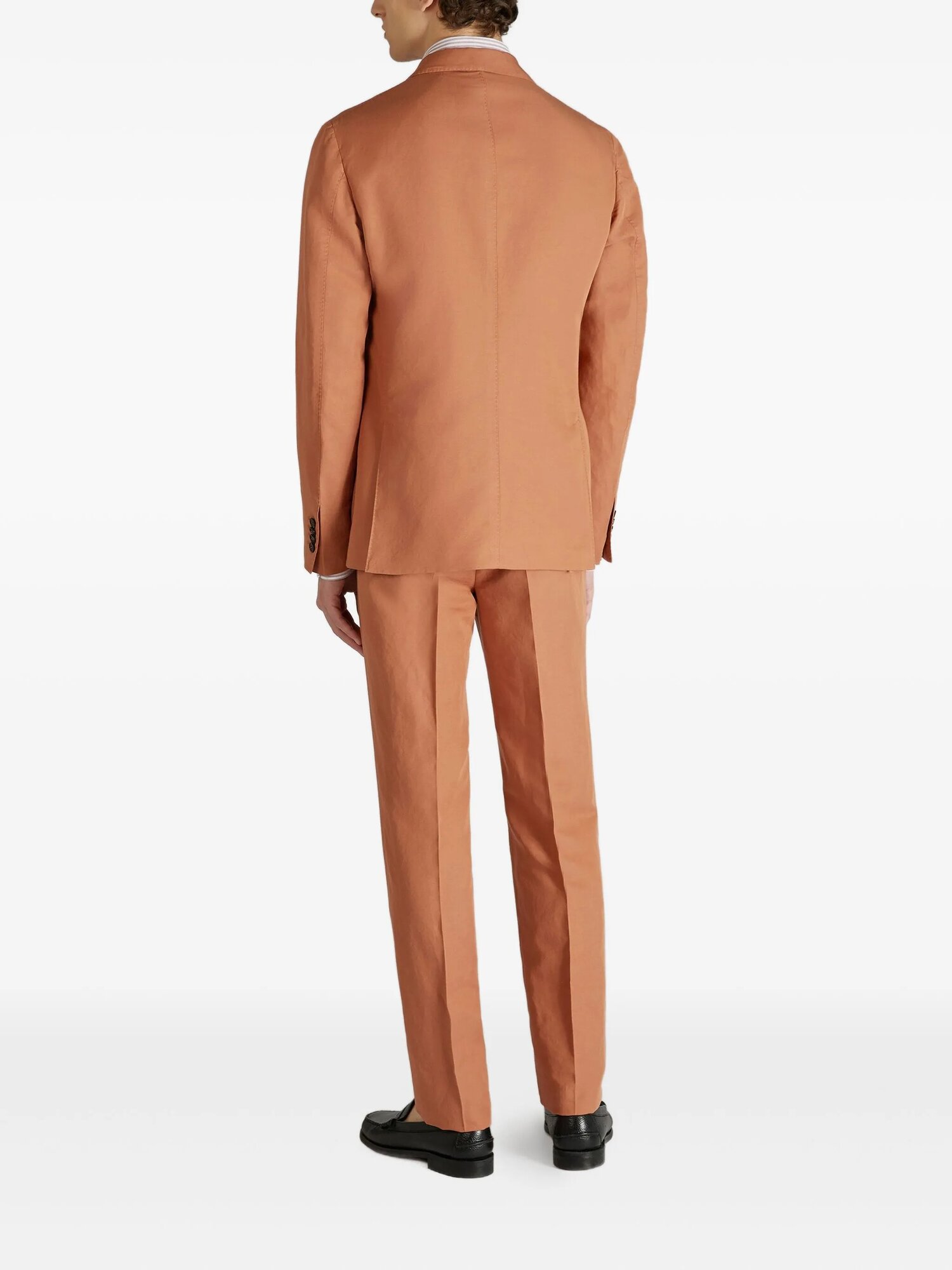 Комбинезон Incotex Single-breasted linen suit, размер 52, brown — фото 1