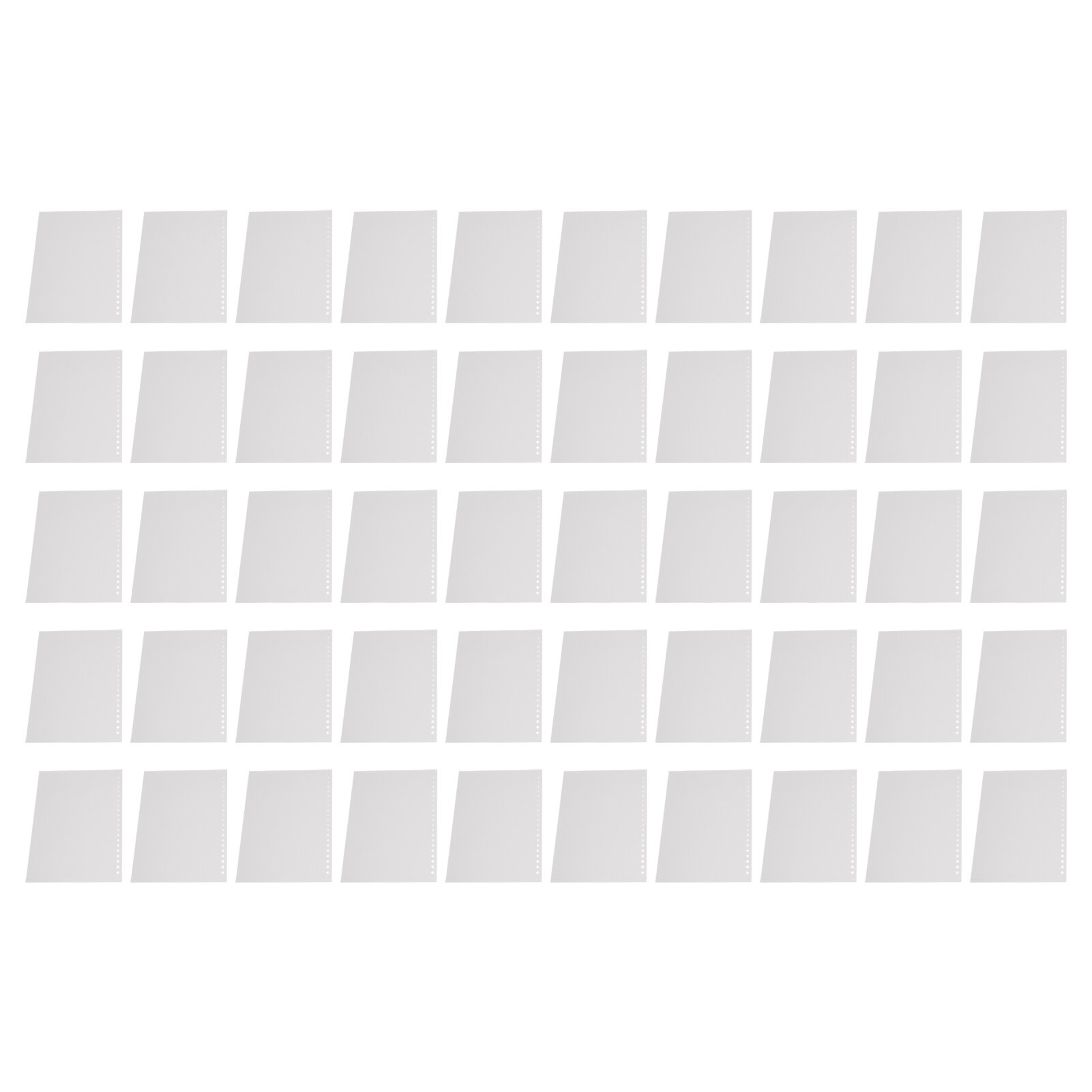 50 шт. защитных листов, матовая бумажная обложка для переплета, формат А5, 20 отверстий, полипропилен, пластик для презентаций, белая