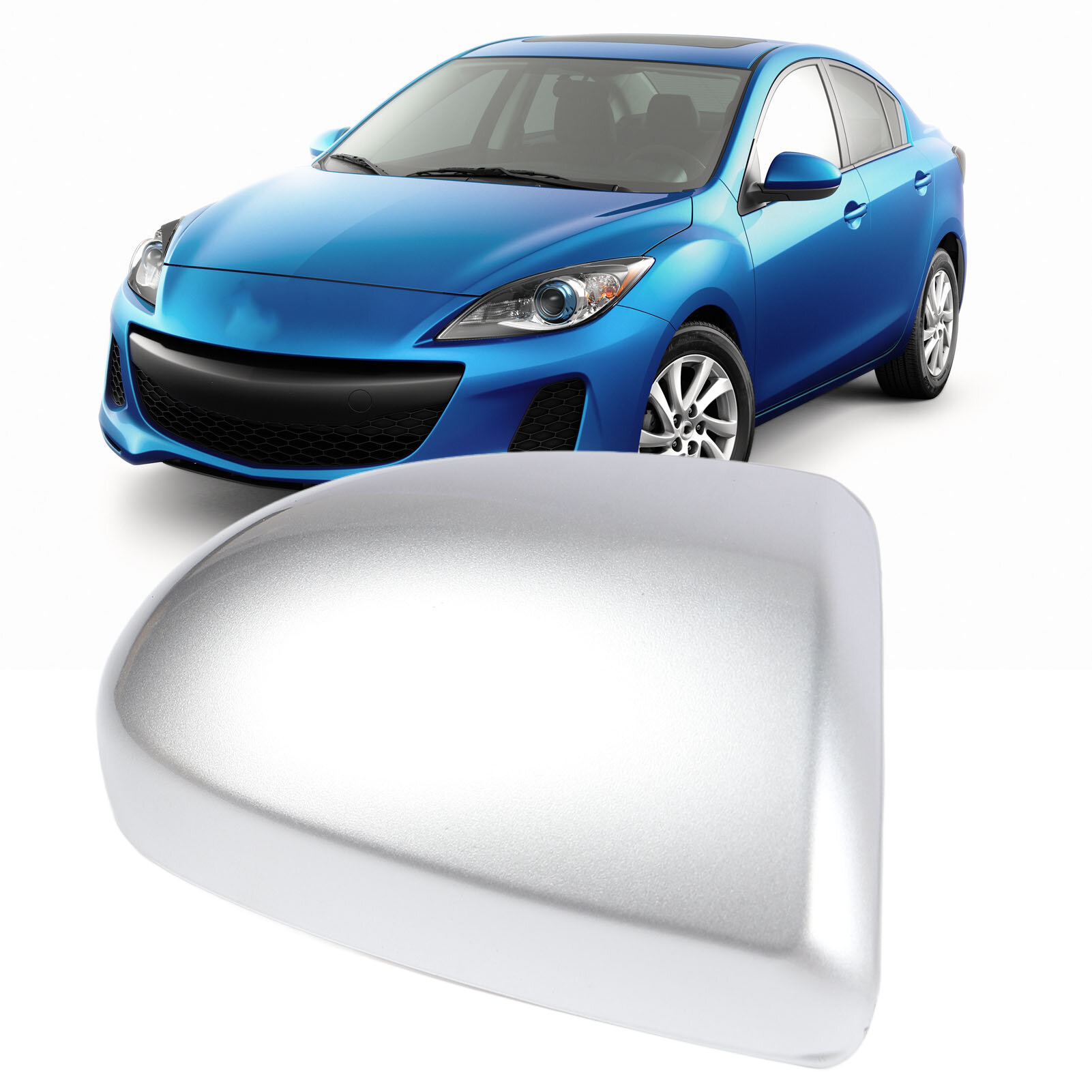 Крышка бокового зеркала заднего вида, надежная защита, ударопрочный, устойчивый к царапинам, стильный вид, корпус бокового зеркала для автомобиля, серебристый, правый