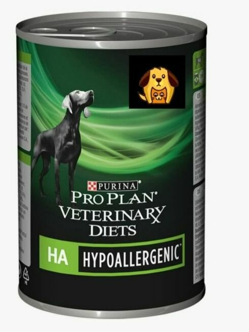 Pro Plan Veterinary Diets HA Hypoallergenic (паштет). Влажный корм для собак при пищевой непереносимости 400гр. х12шт шт.