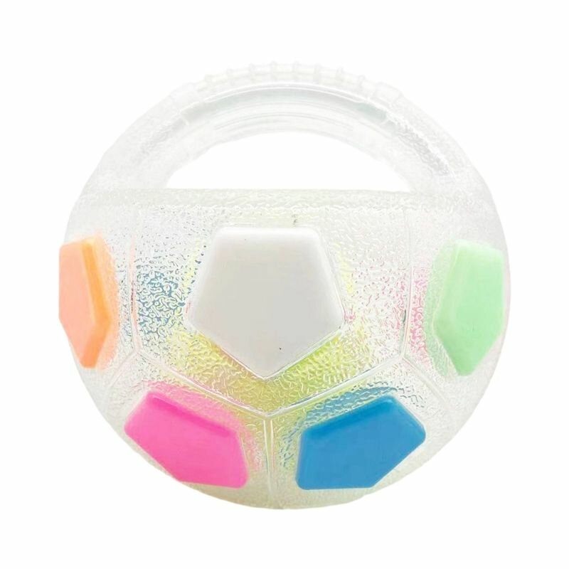 Интерактивный игрушечный футбольный мяч для дрессировки собак-прозрачный