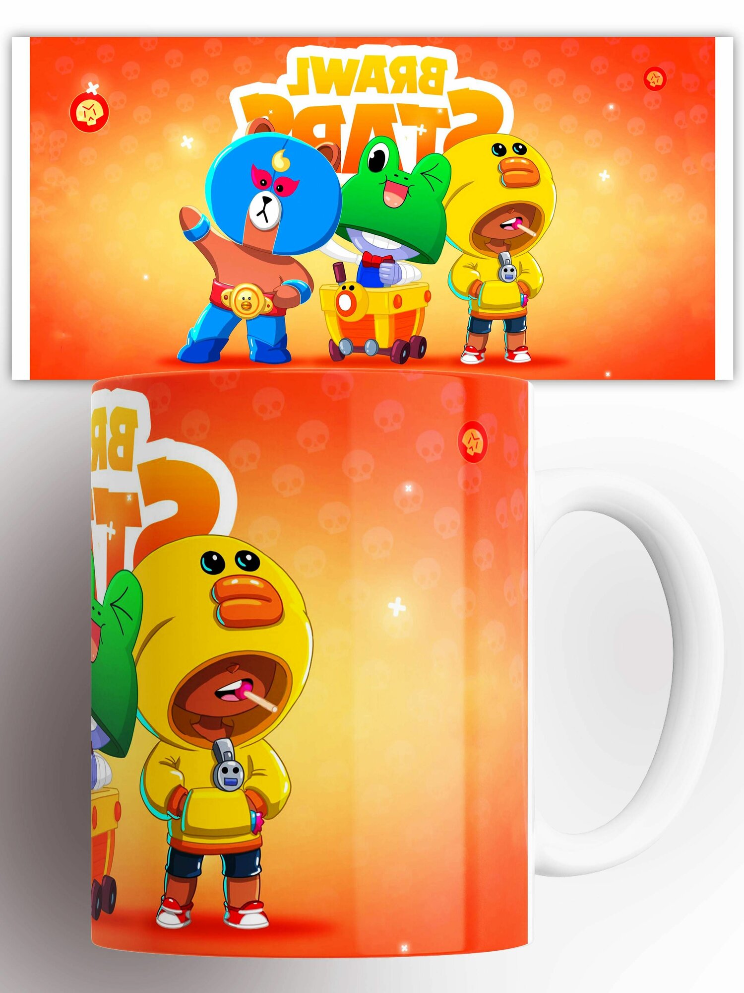 Кружка Бравл Старс Brawl Stars Леон Карл и Эль Примо 330 мл