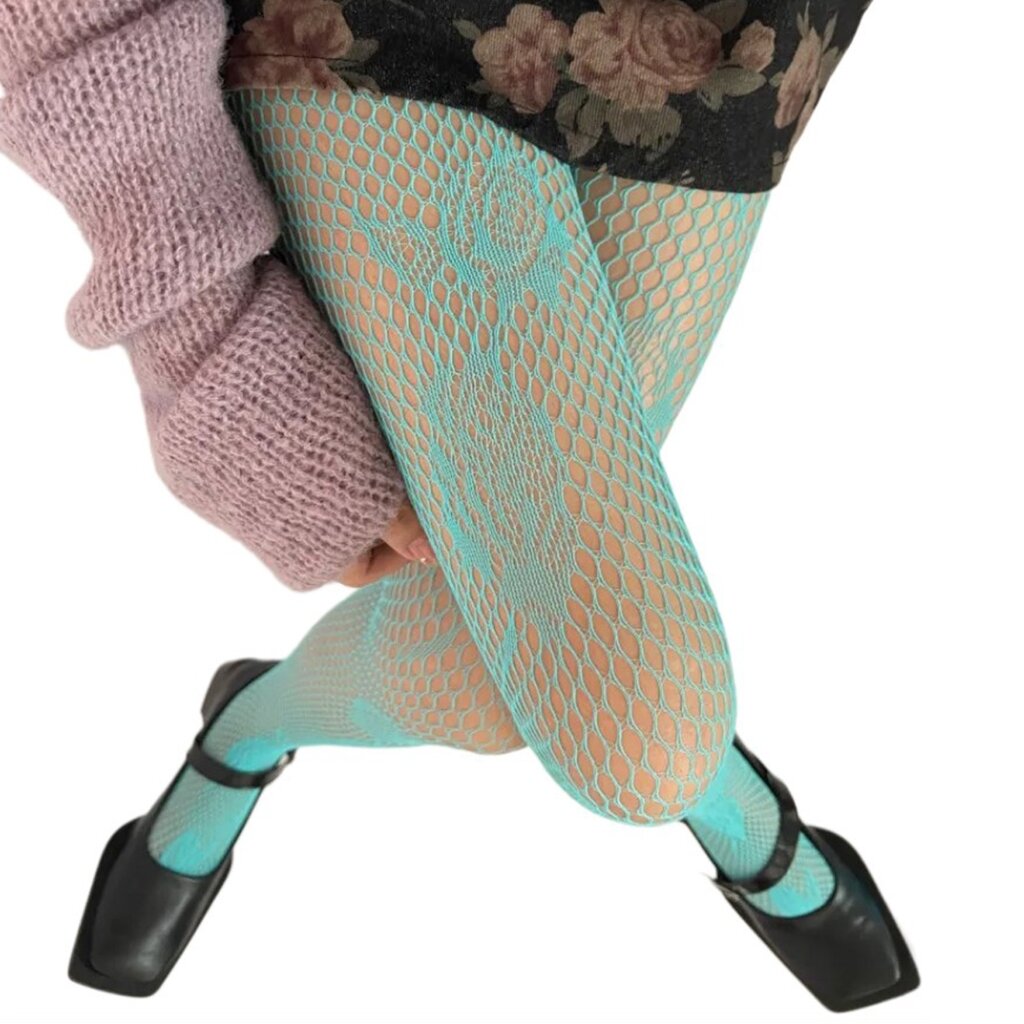 Женские винтажные сетчатые колготки с цветочным рисунком и рисунком пиона, выдолбленные ажурные колготки