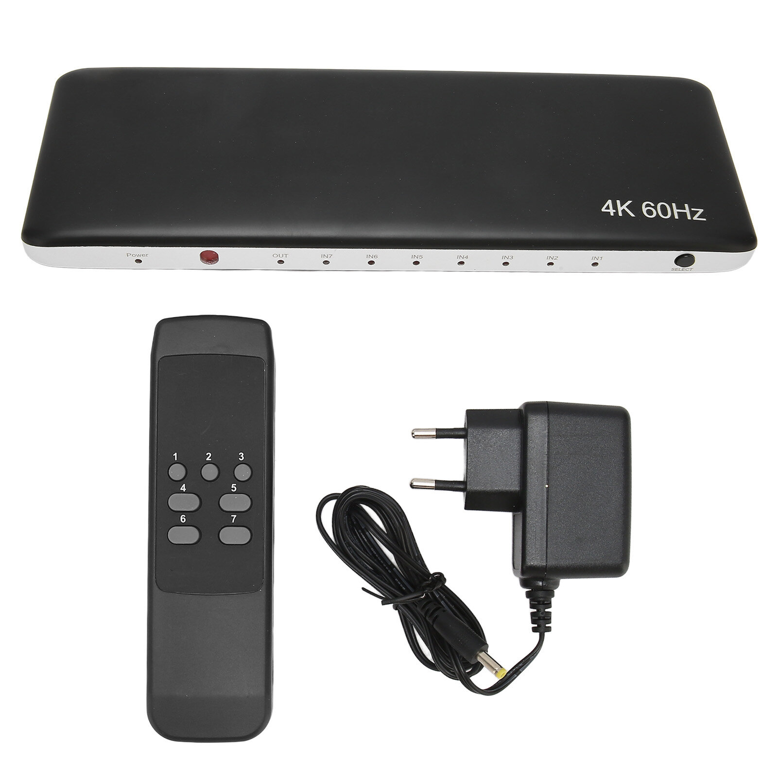 HD MultiMedia Interface 2.0 Переключатель 7 в 1 Out HDCP 2.2 Поддержка 4K 60 Гц UHD 3D -коммутатор селектор 100–240 В ЕС Плагин
