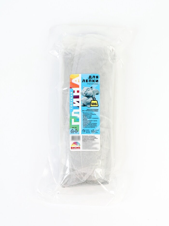 Глина для лепки, голубая, порошковая 500 гр