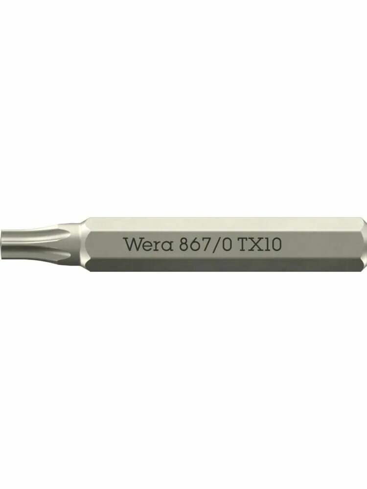 867/0 Micro TORX бита, TX 10 x 30 мм, хвостовик шестигранный 5/32" C4.0 (4 мм)