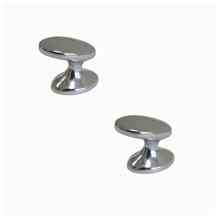 Ручка мебельная кнопка, хром, винты крепления в комплекте (2 шт)