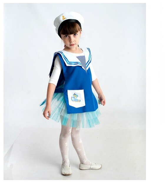 Детский костюм для сюжетно-ролевых игр «Моряк» (жилет+бескозырка)