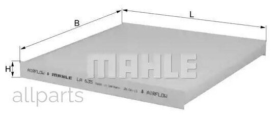 MAHLE LA635 Mahle Фильтр салонный LA 635