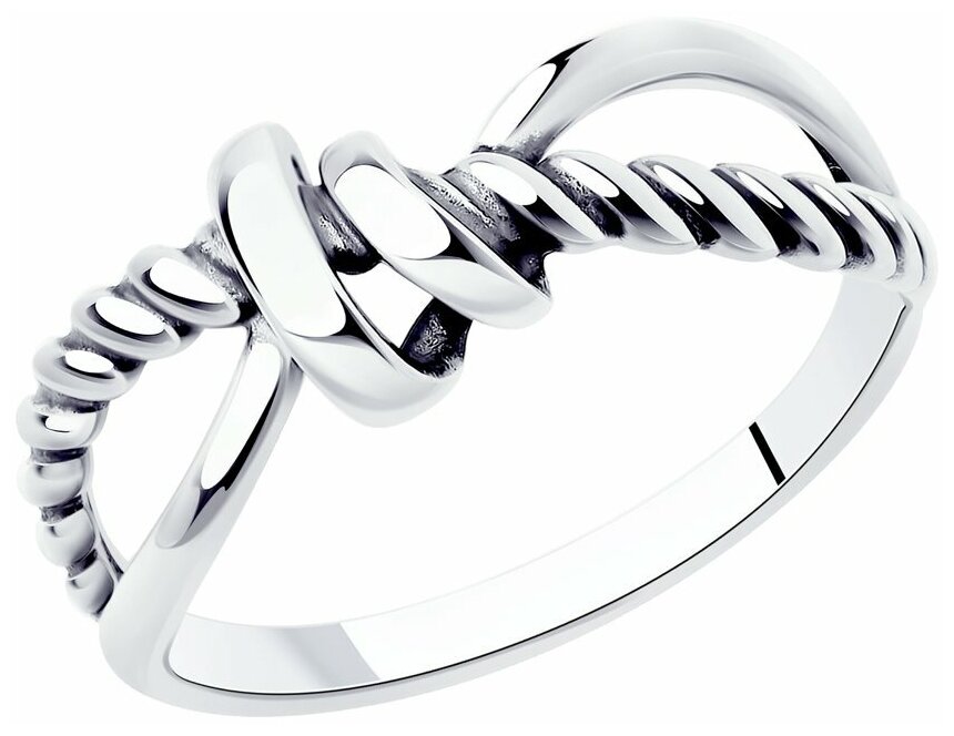 Кольцо, серебро, 925 проба, родирование