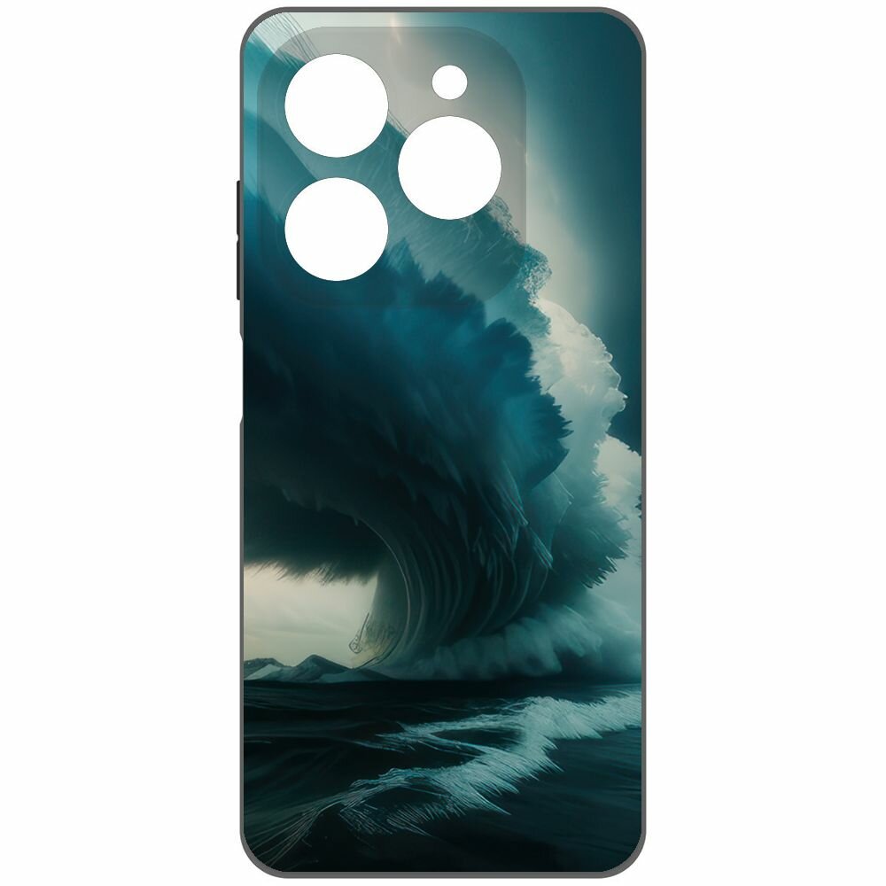 Чехол-накладка Krutoff Soft Case Торнадо для TECNO Spark 20 Pro черный