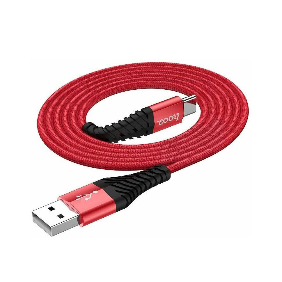 Кабель для быстрой зарядки Hoco X14 Times speed, USB to Type-C, 3A, 2 метра, красно-черный