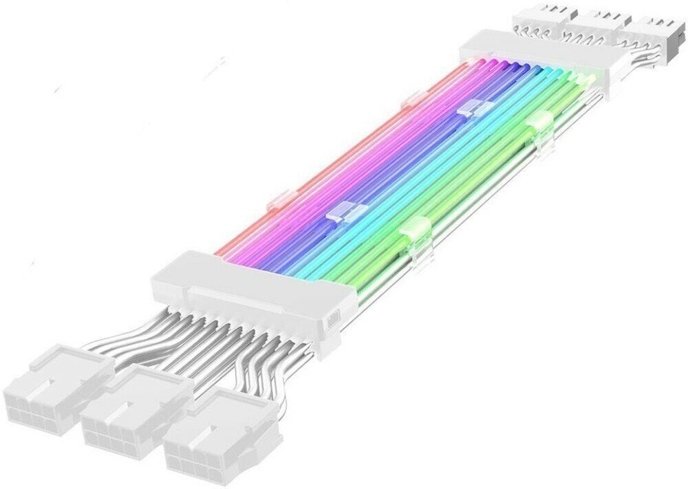Кабель удлинительный 3x PCI-E 8-pin - 3x PCI-E 8-pin, 0.16м, Alseye 3*8PIN RGB Cable