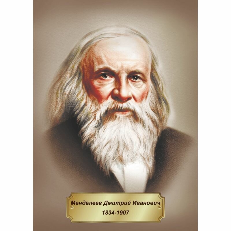 Портрет Менделеева. Серия "Портреты великих ученых"
