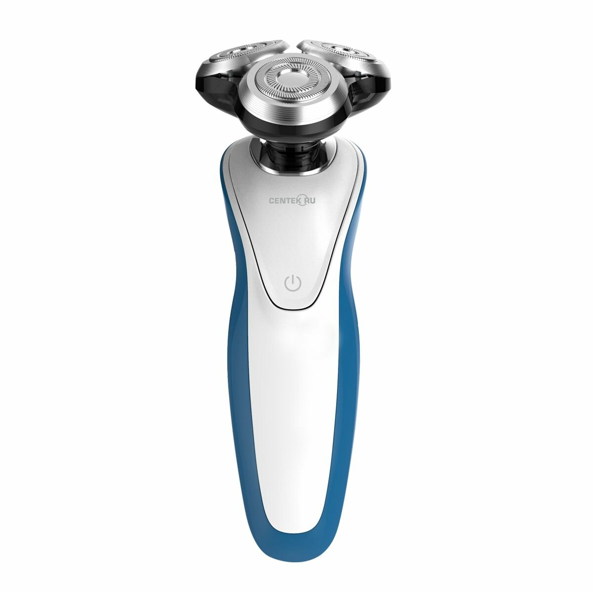Бритва электрическая CENTEK CT-2152 (сер/бел/син, 3 плав. головки, сеть/аккум)