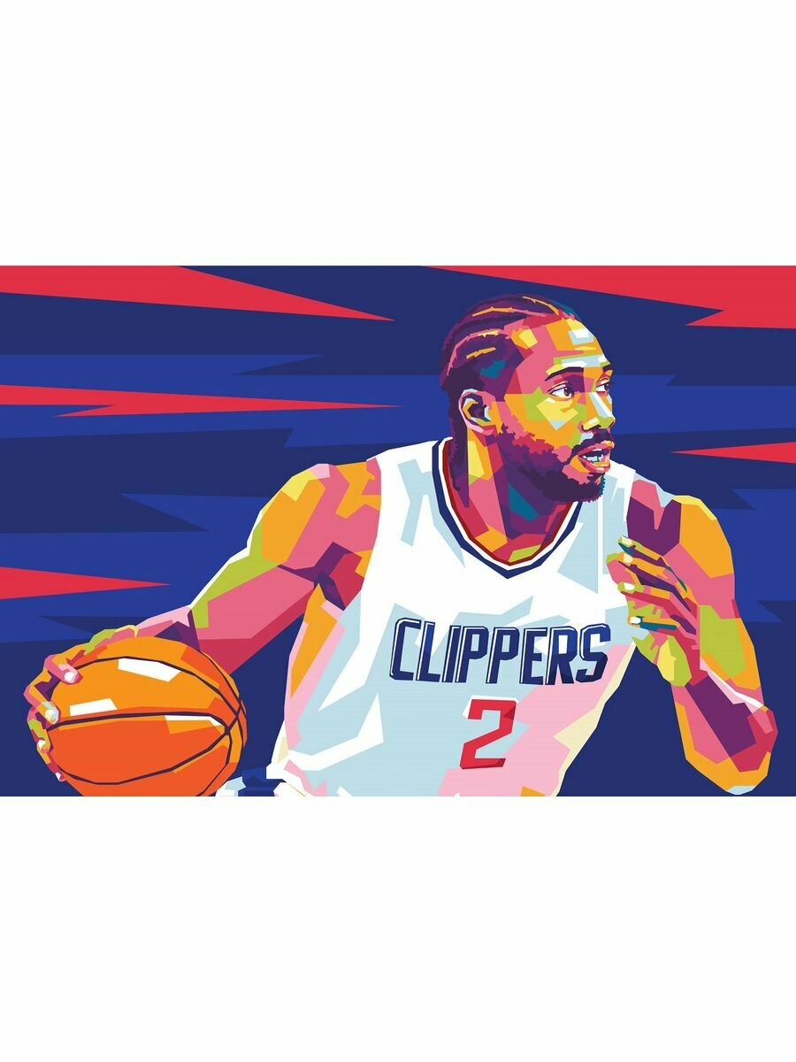 Постер "Basketball Art. Кавай Леонард"