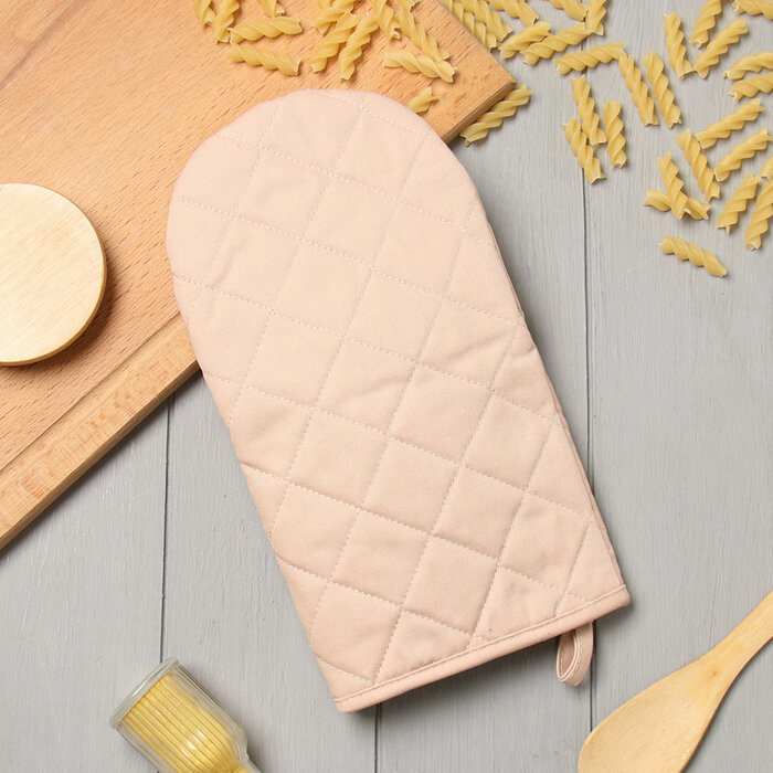 Варежка-прихватка Этель "Kitchen" цв. бежевый, 15х28см, саржа, 100% х/л, 10179649