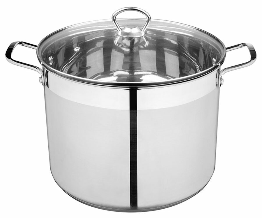 Кастрюля Mallony CULINARIA, 10.6 л, из нержавеющей стали, с крышкой (105802)