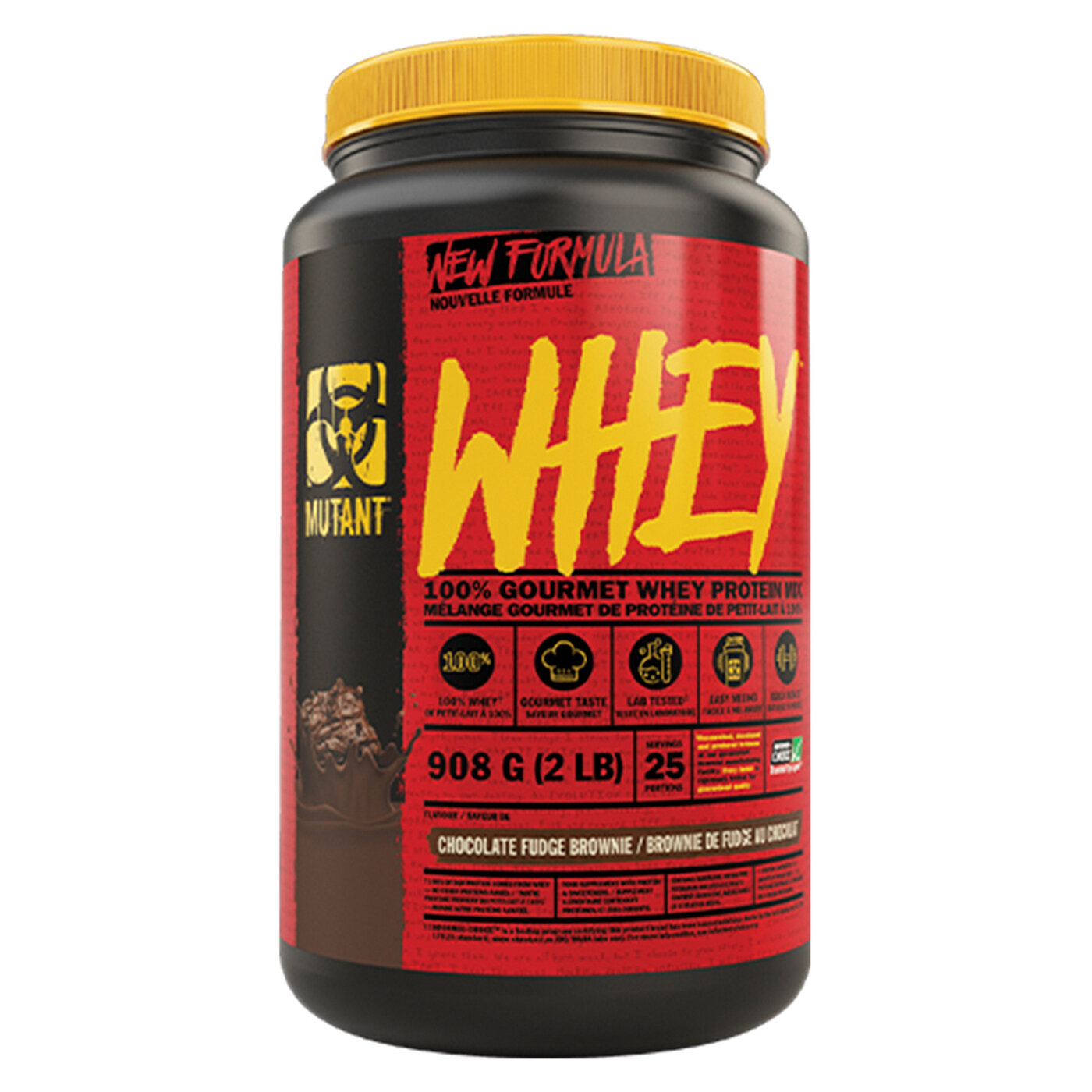 Протеин сывороточный Mutant Whey 908 gr can, вкус шоколадный брауни, 25 порции(й)