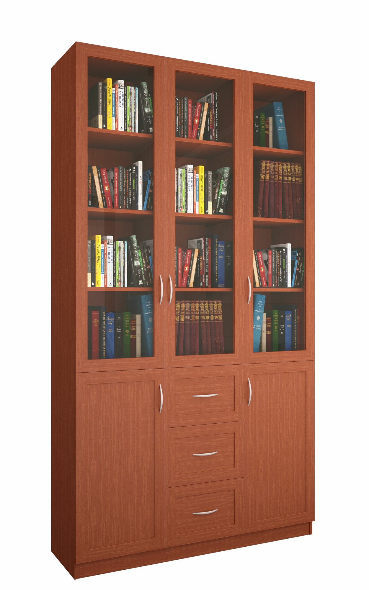 Книжный шкаф с полками Мебель на Руси "Библиограф 3.6" 120х200х40 Орех мария луиза