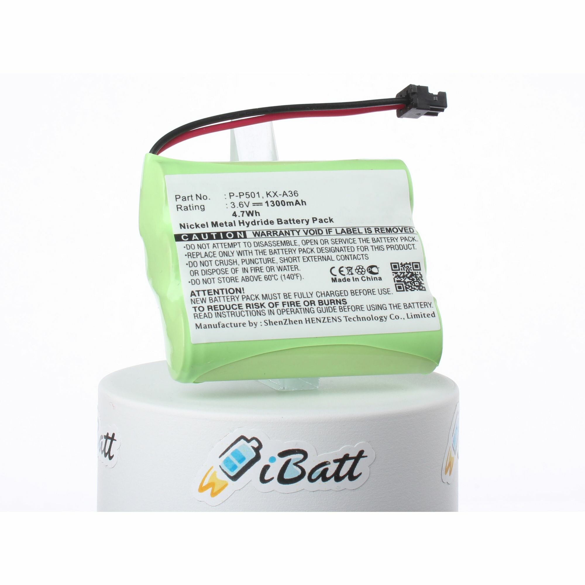 Аккумулятор iBatt 1300mAh 3,6V для радиотелефонов P-P501, P-P508, BT-15, BT-905