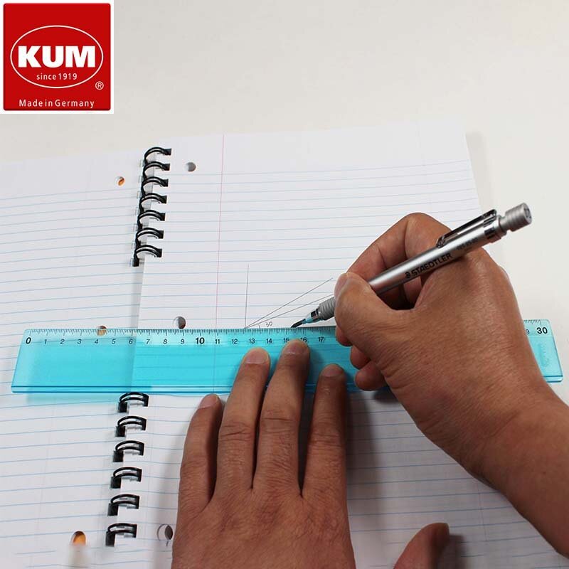 Линейка Kum Kum high L3 POP, антибликовое покрытие, нескользящая, прозрачная, 30см