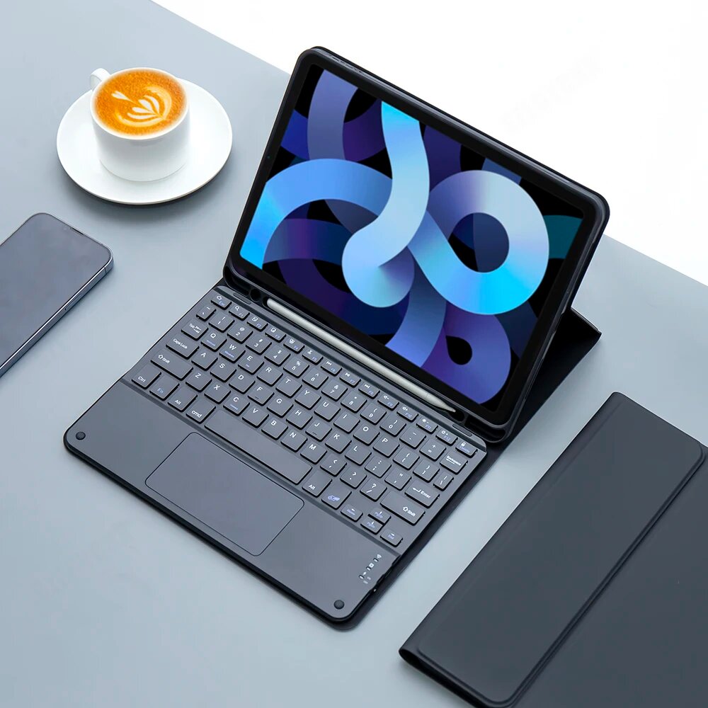 Беспроводная клавиатура и мышь для iPad Pro 11 EGYAL Air11 M2 M3 -Air 4-5, Black D