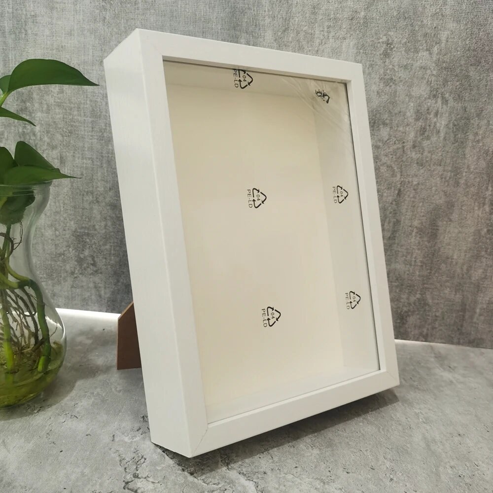 Деревянная фоторамка 3D Europe Белый, 13X18cm 7inch, White frame