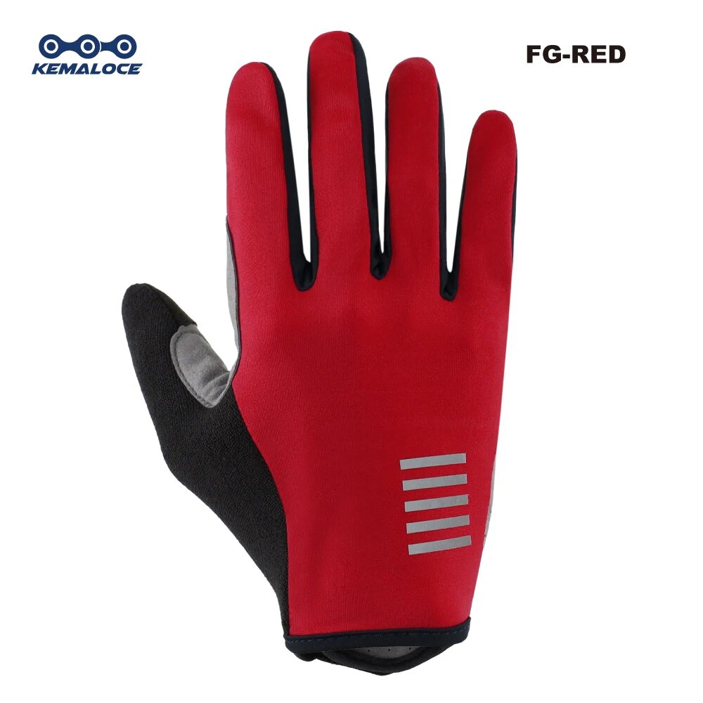 Велосипедные перчатки KEMALOCE FG-RED, XL, красные