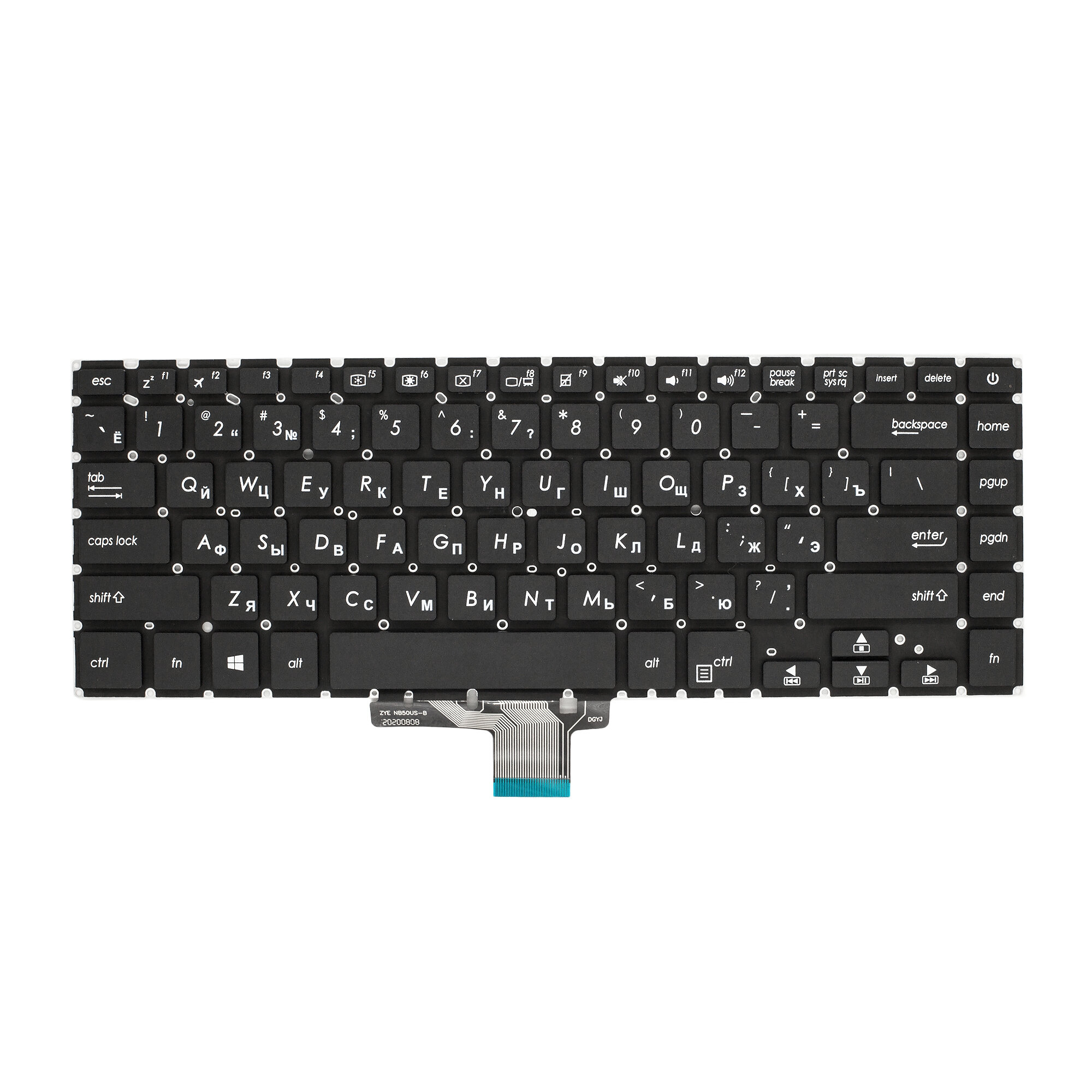 Клавиатура для ноутбука Asus VivoBook S510UN / VivoBook X510UQ / VivoBook S510UF / VivoBook S510UA / VivoBook X510UN / VivoBook S510UQ / VivoBook X510UF / VivoBook F510UA / VivoBook F510UN VivoBook X510UA / VivoBook X510UR / VivoBook S510UR - черная
