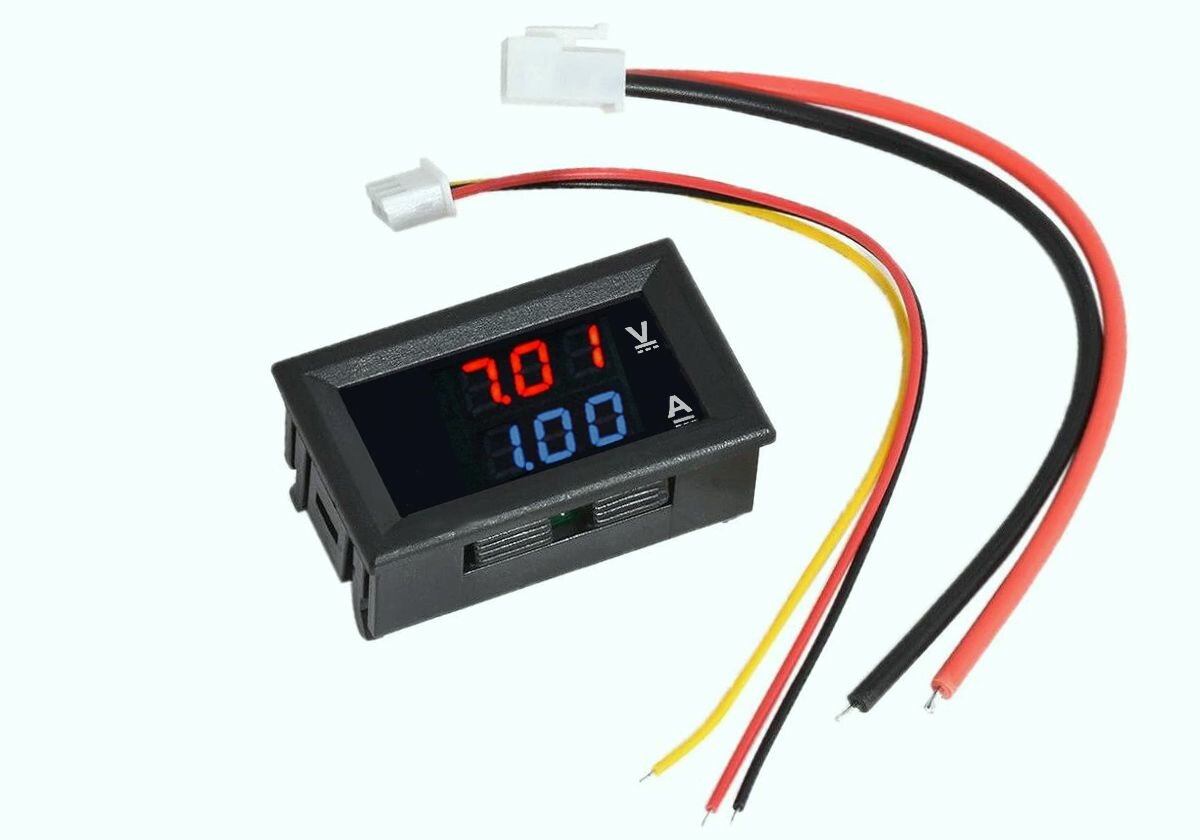 Цифровой вольтметр-амперметр DC 0-100В / 0-10А