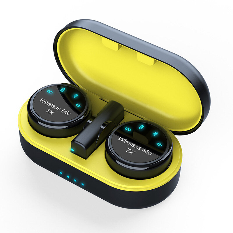 S3 Микрофон-заколка с магнитом для смартфонов, интерфейс Type-C, черно-желтый, мини-микрофон с шумоподавлением